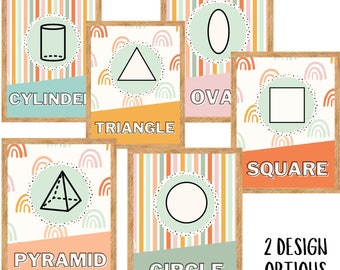 Groovy Boho Classroom Color Posters | Etsy