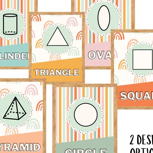 Boho Tropics Classroom Shape Posters - Etsy