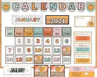 Groovy Boho Classroom Door Display editable Features | Etsy