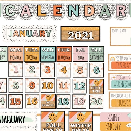 Boho Tropics Classroom Door Display editable Features - Etsy