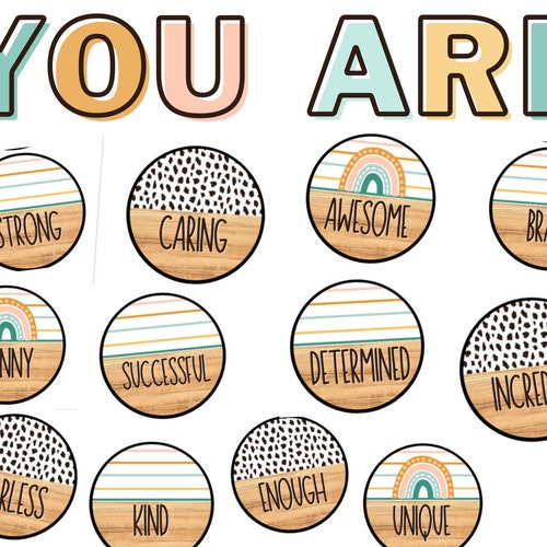 Modern Boho Rainbow Classroom Jobs Display editable | Etsy