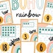 Modern Boho Rainbow Classroom Number Posters - Etsy