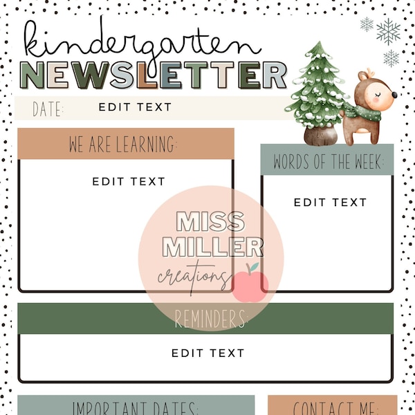 Newsletter Template - Etsy