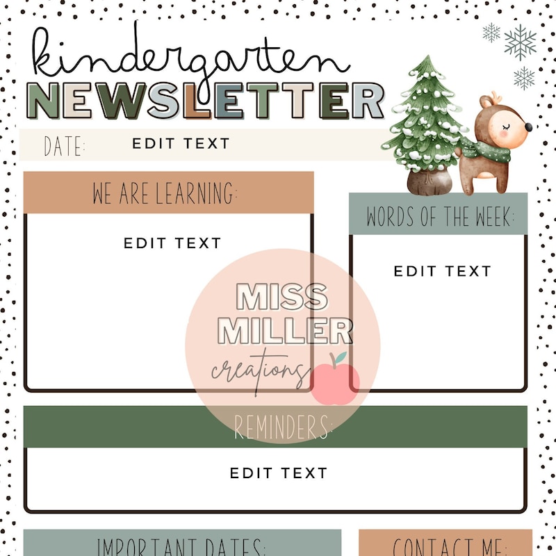 Newsletter Template - Etsy
