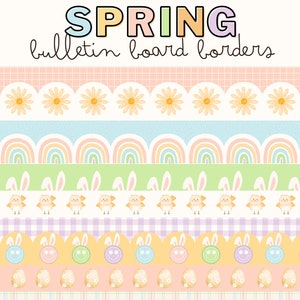 Boho Spring Bulletin Board Borders - Etsy