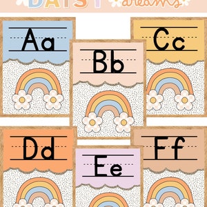 Daisy Dreams Alphabet Posters - Etsy