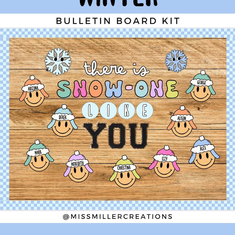 Winter Bulletin Board Kit - Etsy