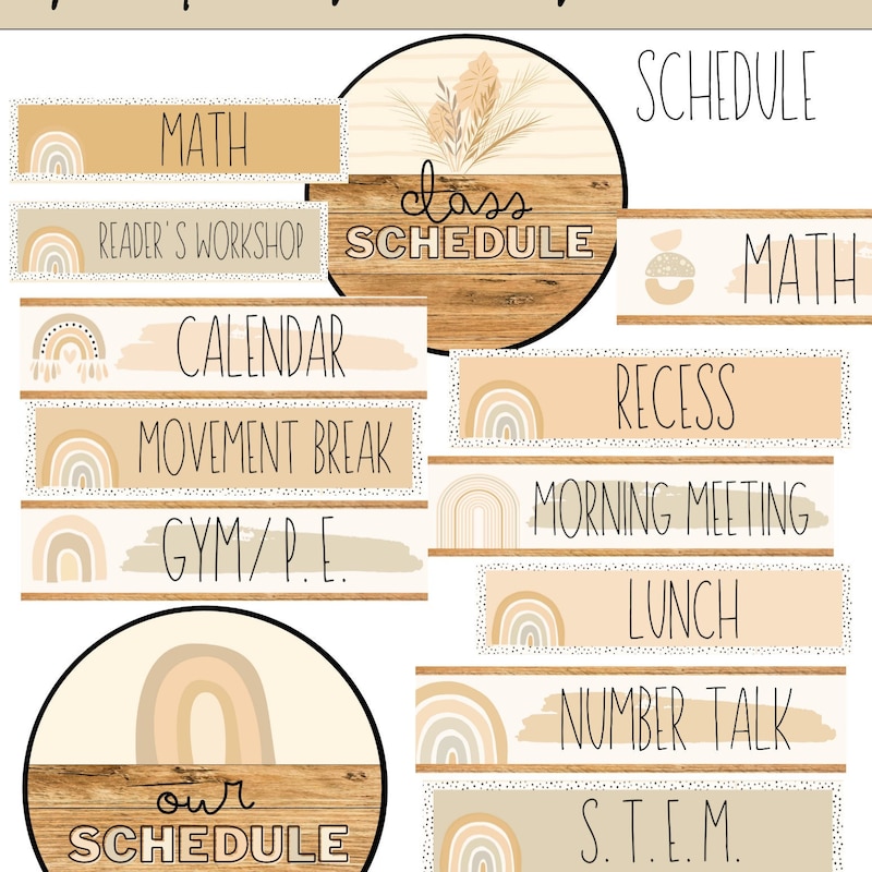 Boho Rainbow Classroom - Etsy