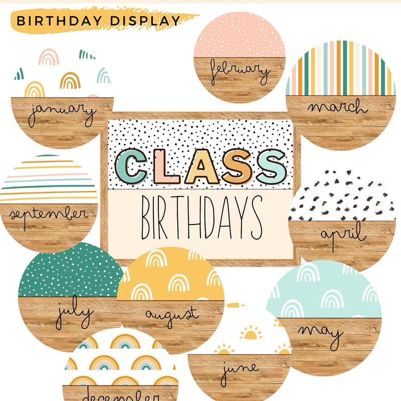 Classroom Birthday Display - Etsy