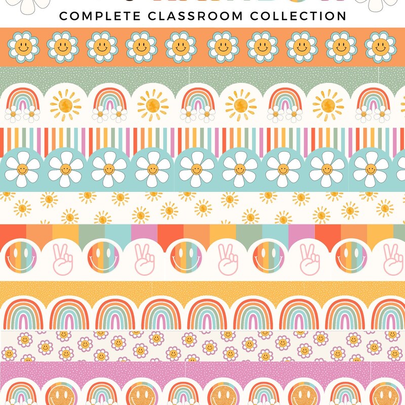 Rainbow Border - Etsy