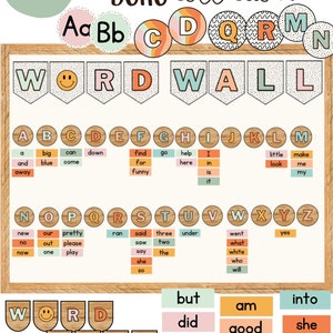 Groovy Boho Word Wall [editable] - Etsy