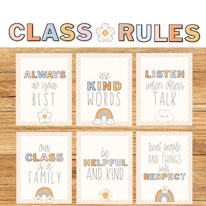 Daisy Dreams Class Rules Posters - Etsy