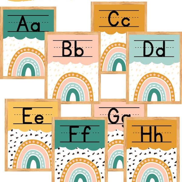 Modern Alphabet Poster - Etsy