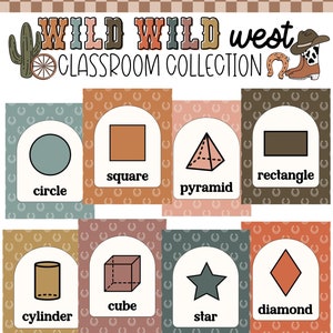 Wild Wild West Classroom Shape Posters [EDITABLE] - Etsy