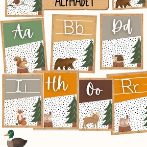 Woodland Classroom Alphabet Posters editable | Etsy