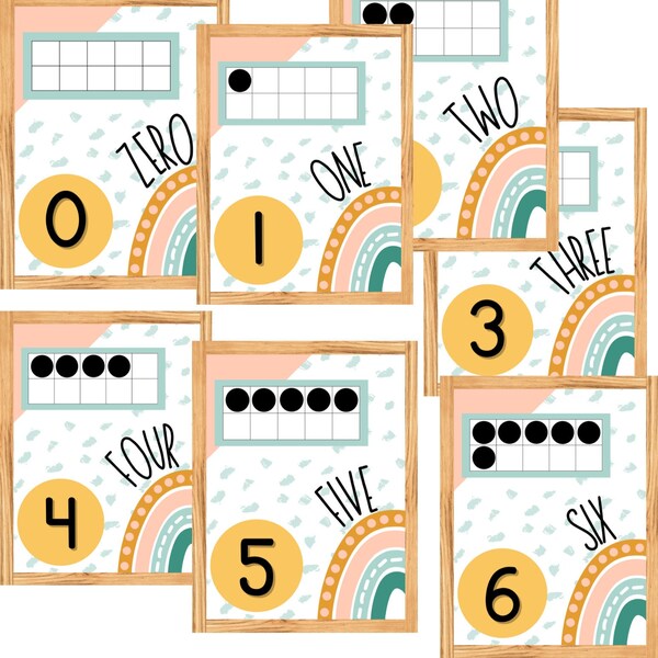 Rainbow Numbers - Etsy UK