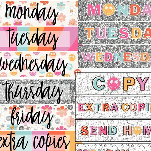 Groovy Classroom Decor 10 Drawer Cart Labels - Etsy