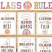 Groovy Glitter Class Rules Posters - Etsy