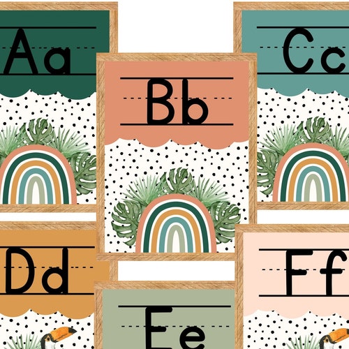 Boho Tropics Classroom Decor Posters - Etsy