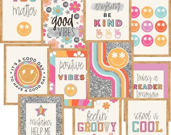 Groovy Glitter Classroom Door Display - Etsy