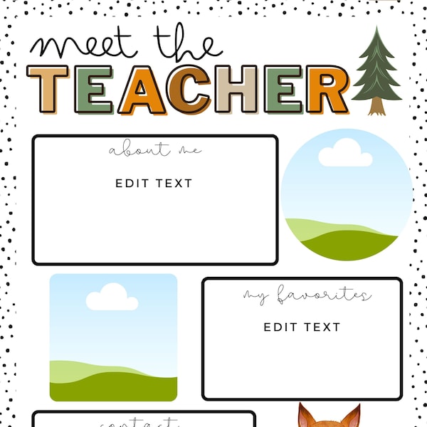 Meet the Teacher Template - Etsy