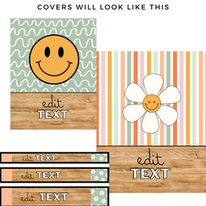 Groovy Boho Binder Covers [editable] - Etsy