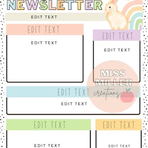 April/spring Newsletter Template [editable] - Etsy