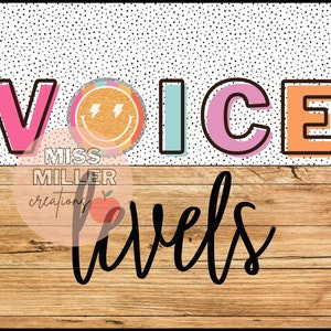 Groovy Glitter Voice Level Classroom Posters - Etsy
