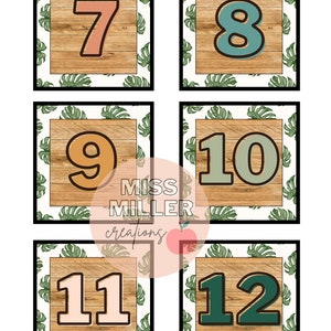 Boho TROPICS Classroom Calendar [editable Features] - Etsy