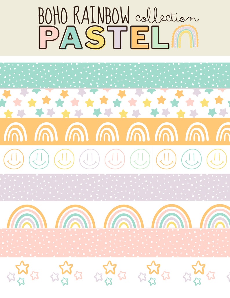 Pastel Boho Rainbow Complete Classroom Collection - Etsy