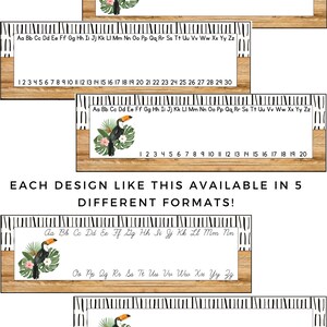 Boho Tropics Desk Plates [editable] - Etsy