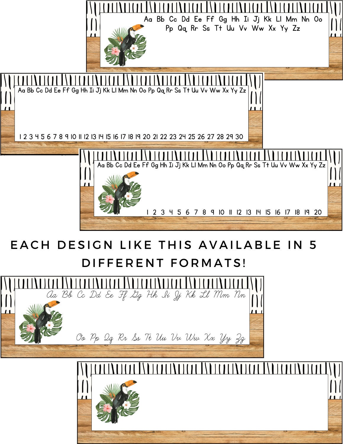 Boho Tropics Desk Plates [editable] - Etsy