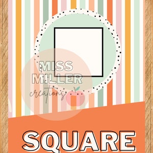 Groovy Boho Classroom Shape Posters - Etsy