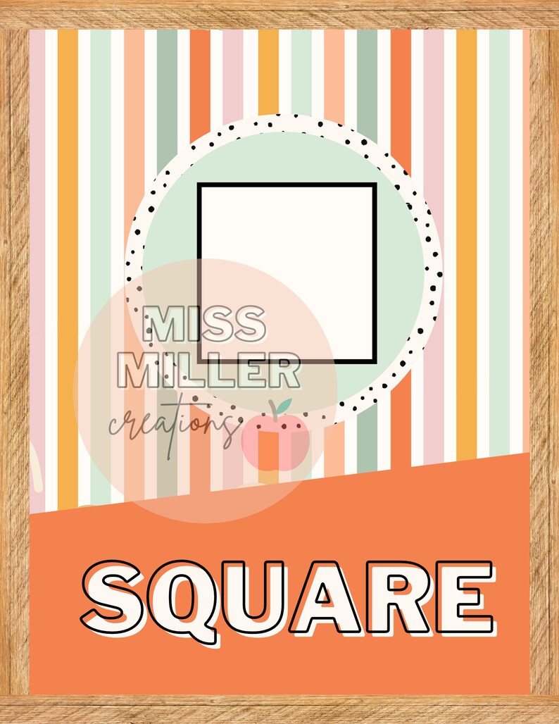 Groovy Boho Classroom Shape Posters - Etsy