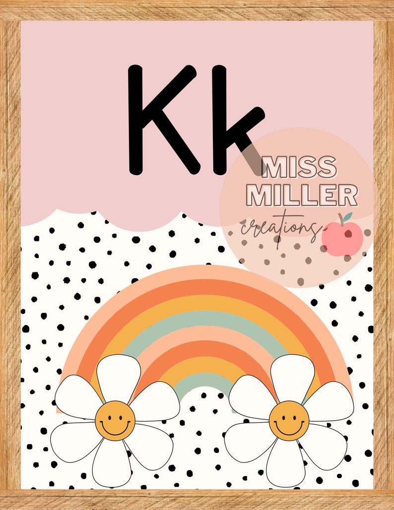 Groovy Boho Classroom Alphabet - Etsy