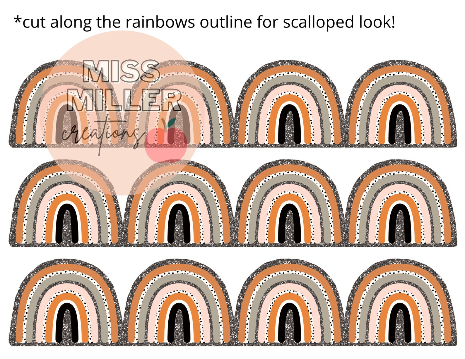 Boho Halloween Bulletin Board Borders - Etsy