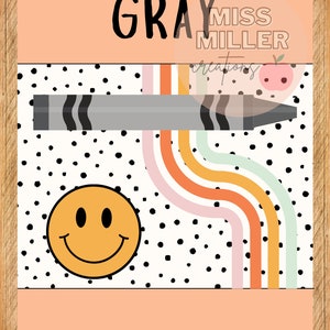 Groovy Boho Classroom Color Posters - Etsy