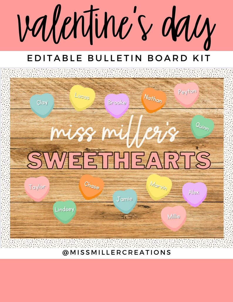 Teacher's Sweethearts Bulletin Board Kit valentine's - Etsy