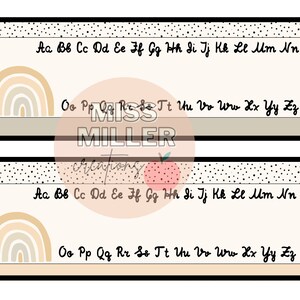 Neutral Boho Rainbow Desk Plates [editable] - Etsy