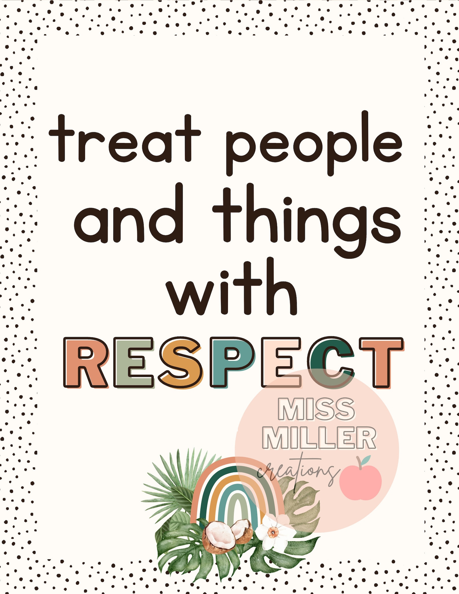 Boho Tropics Class Rules Posters - Etsy