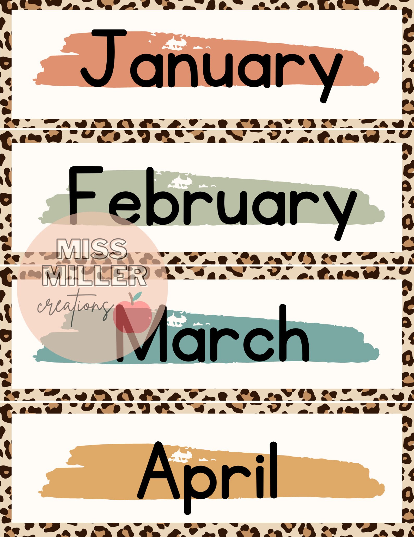Boho TROPICS Classroom Calendar editable Features - Etsy
