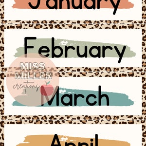 Boho TROPICS Classroom Calendar [editable Features] - Etsy
