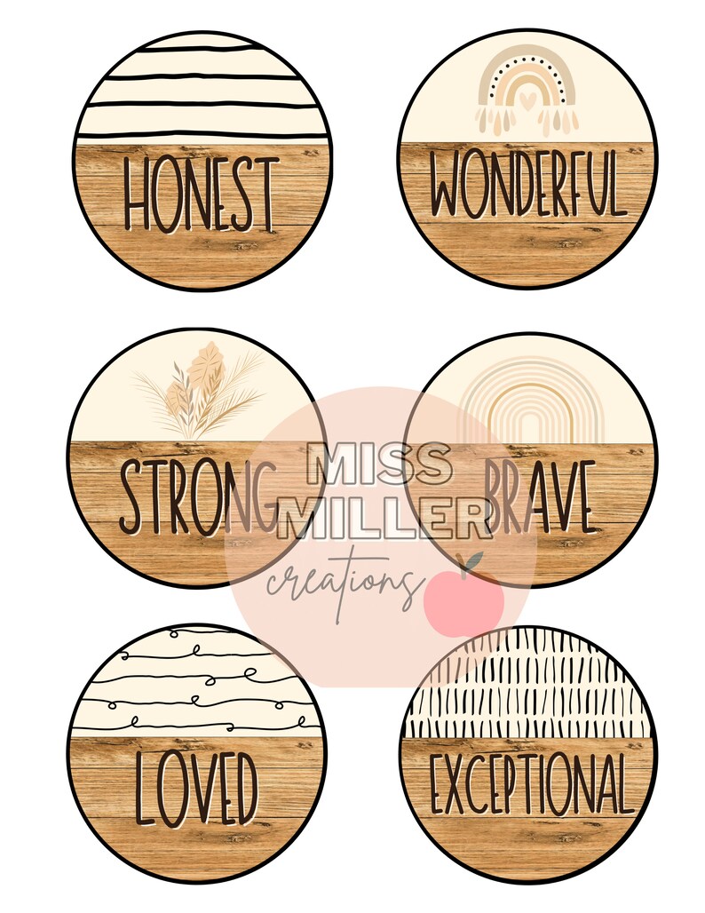 Neutral Boho Rainbow Classroom Affirmation Station - Etsy