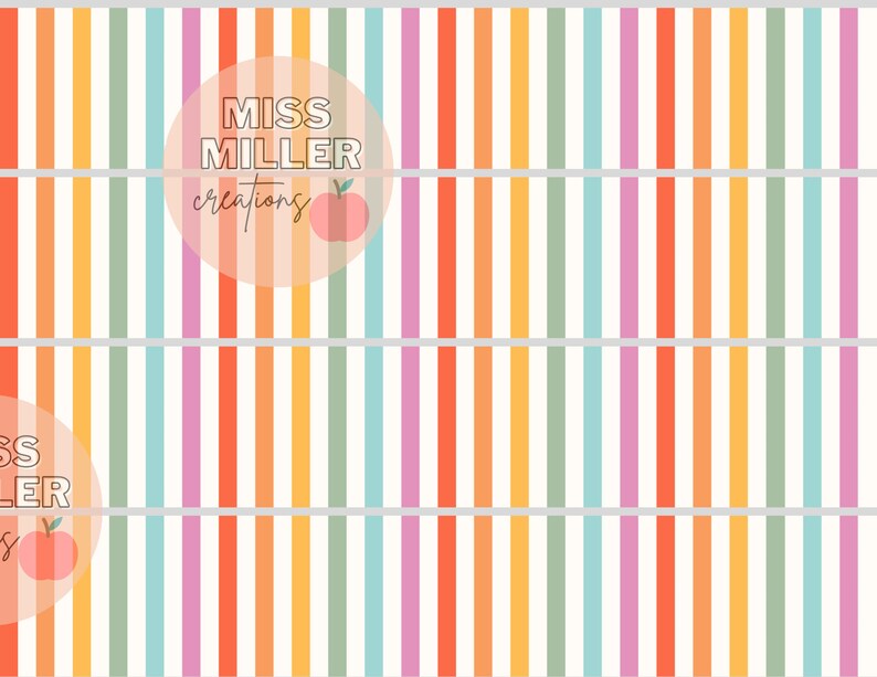 Retro Rainbow Bulletin Board Borders - Etsy