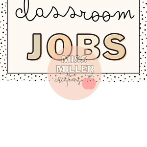 Neutral Boho Rainbow Classroom Jobs Display [editable] - Etsy