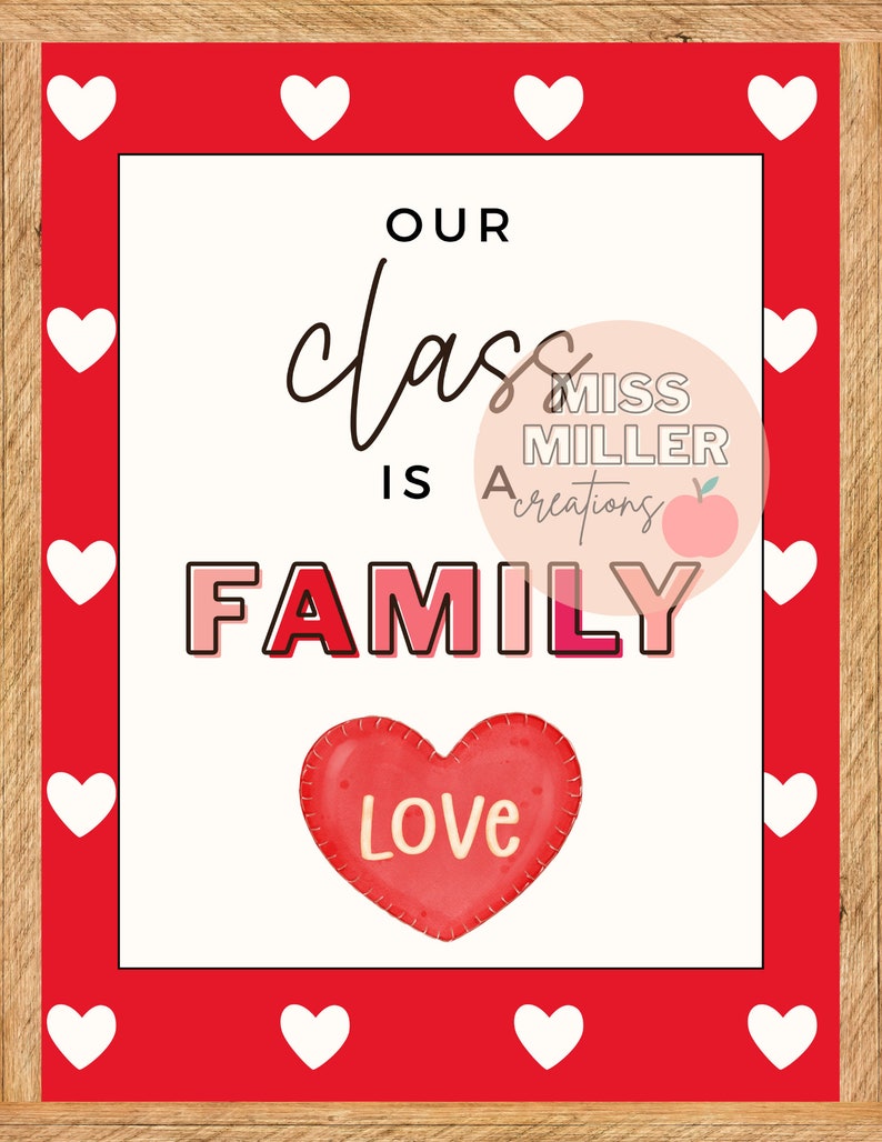 Modern Valentine's Day Classroom Decor Posters - Etsy