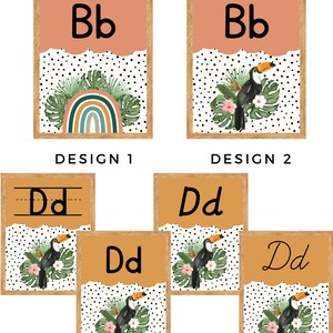 Boho Tropics Alphabet Posters - Etsy