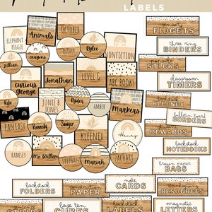 Neutral Boho Rainbow Complete Classroom Collection - Etsy