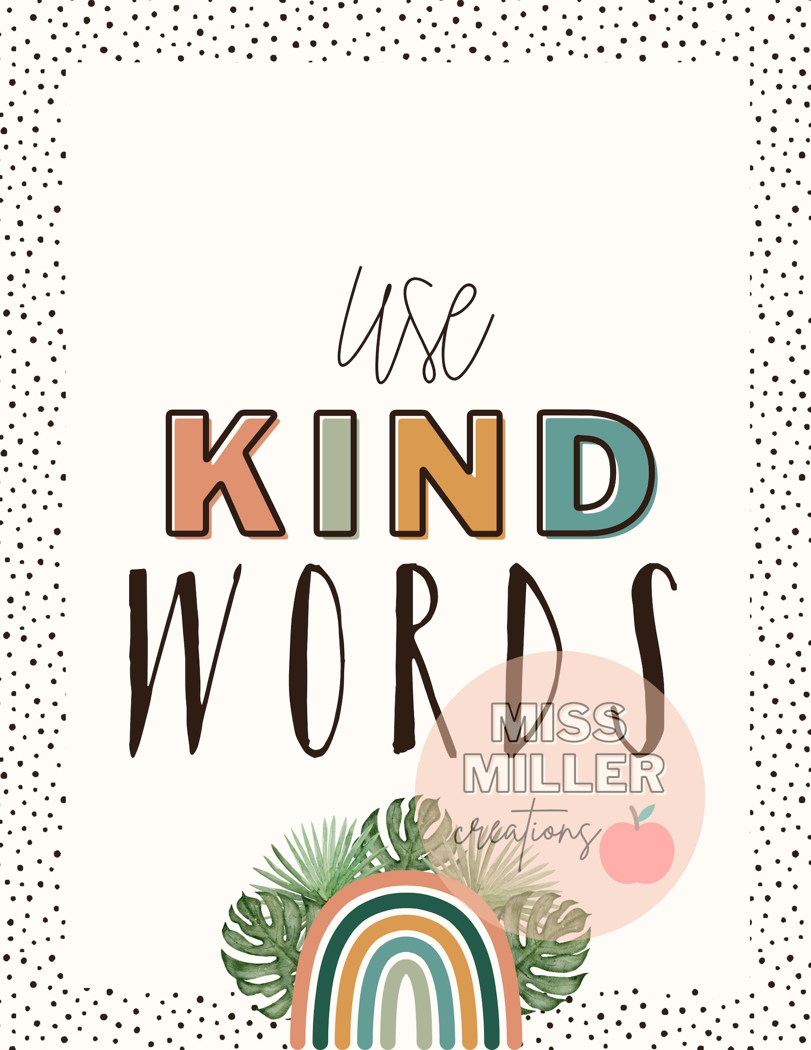 Boho Tropics Class Rules Posters - Etsy