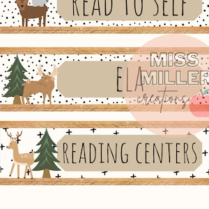 Woodland Visual Classroom Schedule editable | Etsy